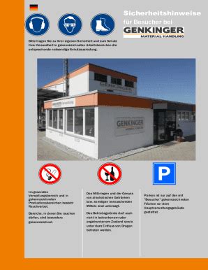 Ausf Llbar Online Sicherheitshinweise Fr Besucher Bei Fax Email Drucken
