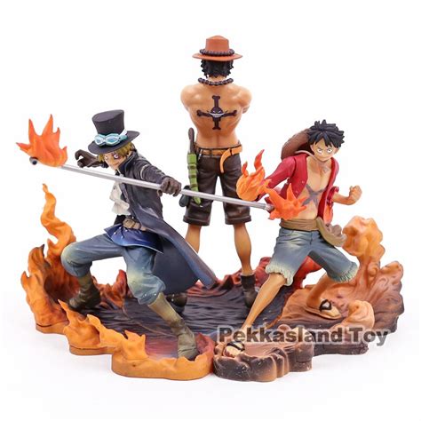 3PCS Anime Figure ONE PIECE DXF Brotherhood II Monkey D Luffy Figures