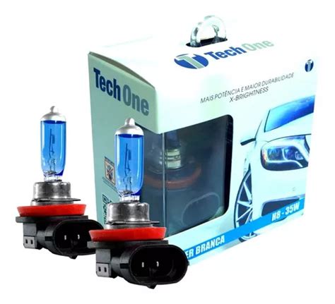 Par Lampada Super Branca H8 8500k Tipo Xenon 12v 35w Techone MercadoLivre