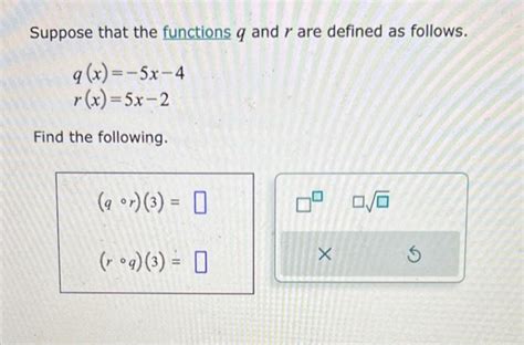 solved suppose that the functions q and r are defined as