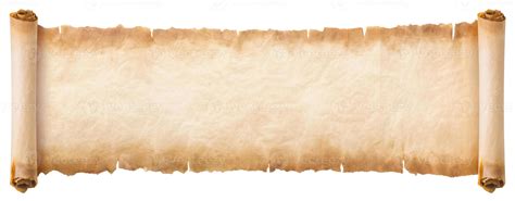 Old Parchment Paper Scroll Sheet Vintage Aged Or Texture Isolated On