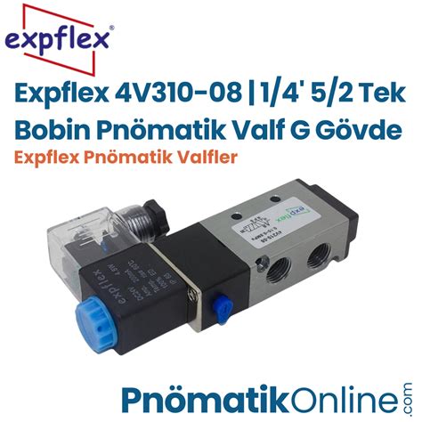 Expflex 4V310 08 1 4 5 2 Tek Bobin Pnömatik Valf G Gövde