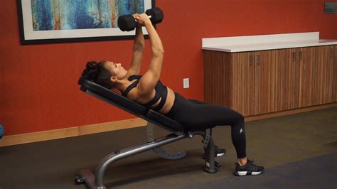 Incline Bench Dumbbell Pulse Hex Press YouTube