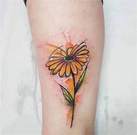 Yellow Daisy Flower Tattoo Designs Best Flower Site