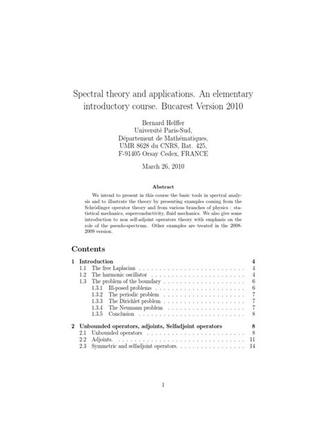 an introduction to spectral theory and its applications to differential operators pdf
