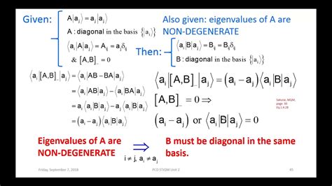 lec 18 csco complete set of compatible observables commuting operators youtube