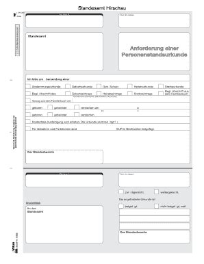 Fillable Online Eiblverlag Anforderung Einer Personenstandsurkunde