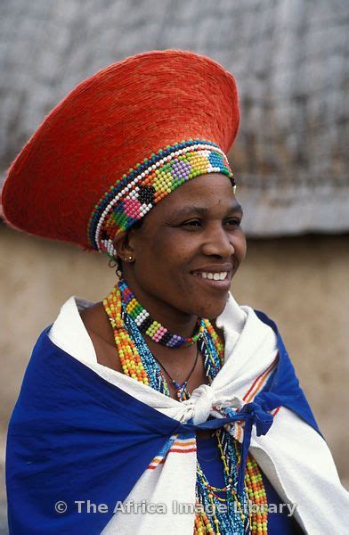 Africa Zulu Married Woman Wearing A Traditional Hat Kwazulu Natal South Africa ©ariadne