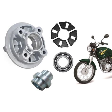 Suporte Contra Choque Rolamento Bucha Interna Coxim Coroa Ybr Factor