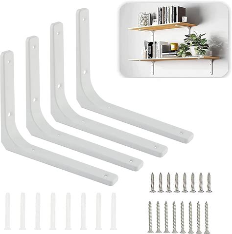 WiDream 2 Pcs Staffa Per Mensola Nascosta Bianca Staffe Supporto