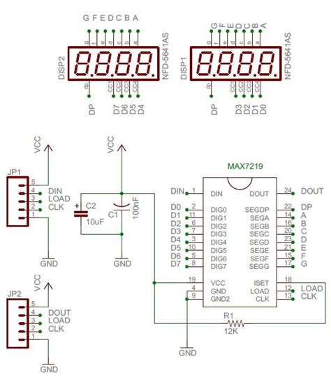 Spi Segdisp Digit Serial Seven Segment Led Display Circuit