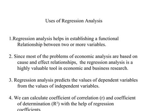 regression analysis ppt ppt