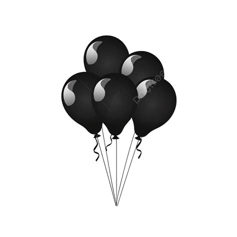 Silueta De Manojo De Globos En Estilo De Dibujos Animados PNG Dibujos