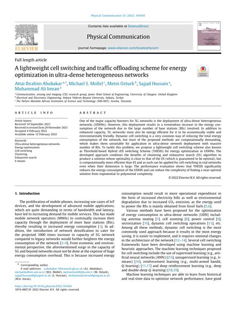pdf a lightweight cell switching and traffic offloading scheme for energy optimization in