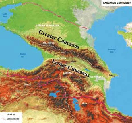 Map Of Europe Caucasus Mountains