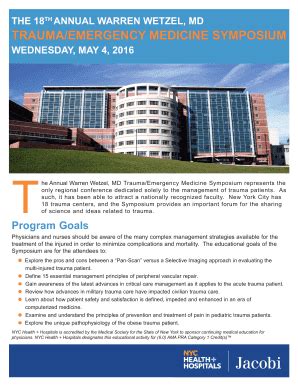 Fillable Online View 2016 Symposium Brochure Warren Wetzel MD Trauma