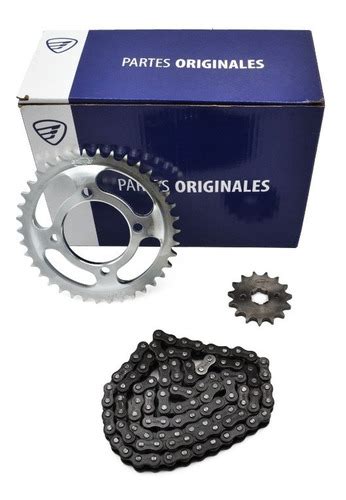Kit Arrastre Italika Original Cadena Ft Dt Xft 125 F0203ks04 Envío gratis