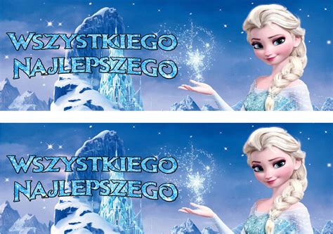 Obwody Obwoluty Op Atek Na Tort Kraina Lodu Elsa Anna Olaf Gratis
