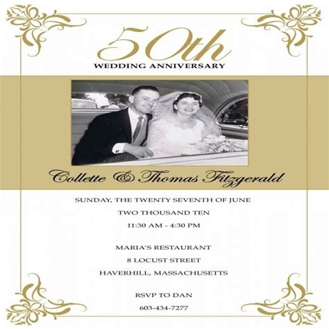 Awesome Printable Th Wedding Anniversary Invitations Check More