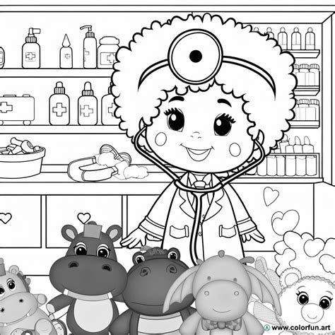 Coloriage de Docteur La Peluche à Télécharger ou à Imprimer gratuitement