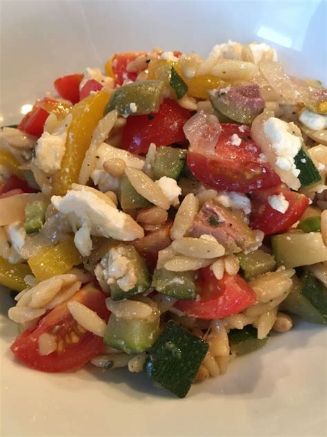 Pâtes grecques aux légumes grillés et feta Passion Cuisine