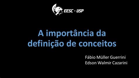 E Aulas Da Usp Em A Import Ncia Da Defini O De Conceitos