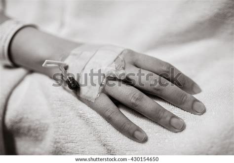 Closeup Iv Drip Woman Hand On Stock Photo 430154650 Shutterstock