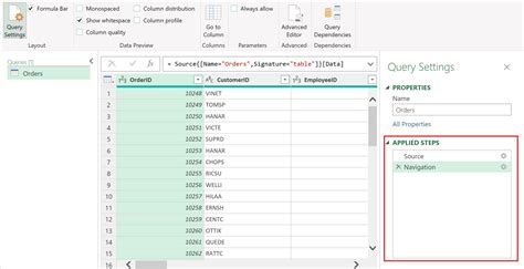 applied steps power query microsoft learn