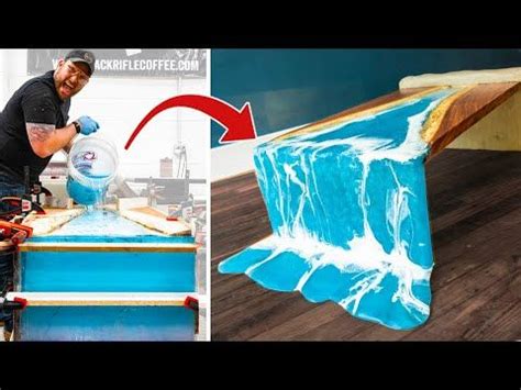 CRAZY Epoxy Waterfall River Table Build YouTube Epoxy Waterfall