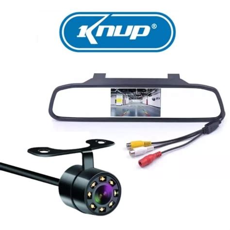 Outpec Câmera De Ré Led Visão Noturna Espelho Retrovisor Lcd
