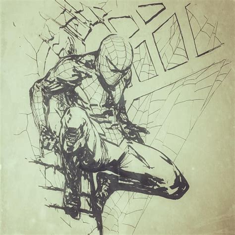 Spider Man Sketch By Gabriele Dell Otto Man Sketch Spiderman Art