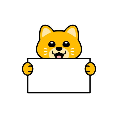Lindo Gato Con Un Cartel En Blanco 34713898 Vector En Vecteezy