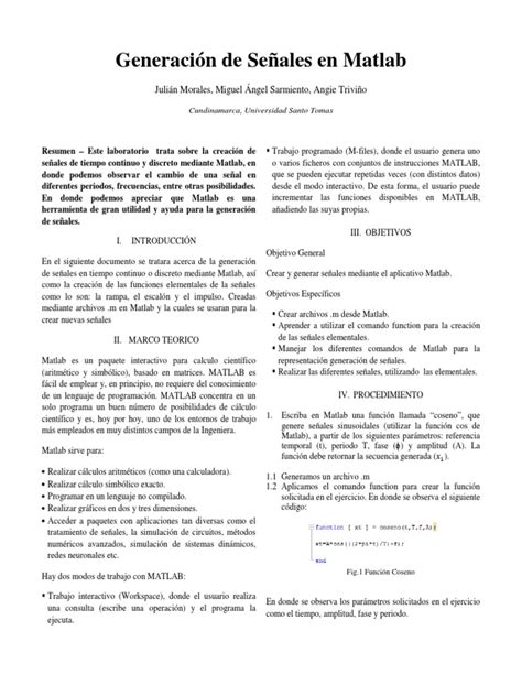 generación de señales en matlab pdf matlab lenguaje de programación