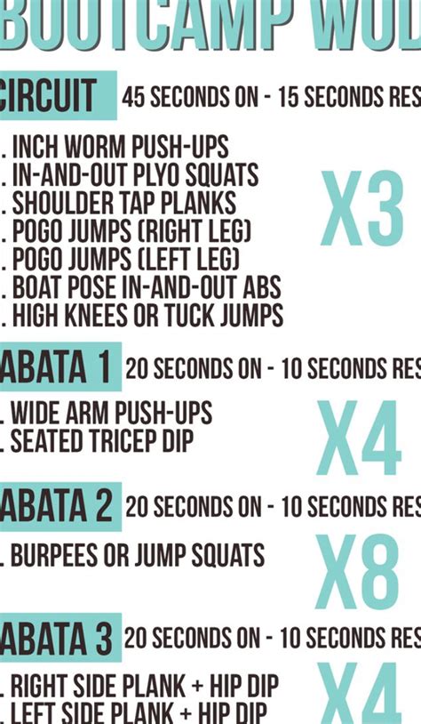Boot Camp Workout Ideas Examples And Forms