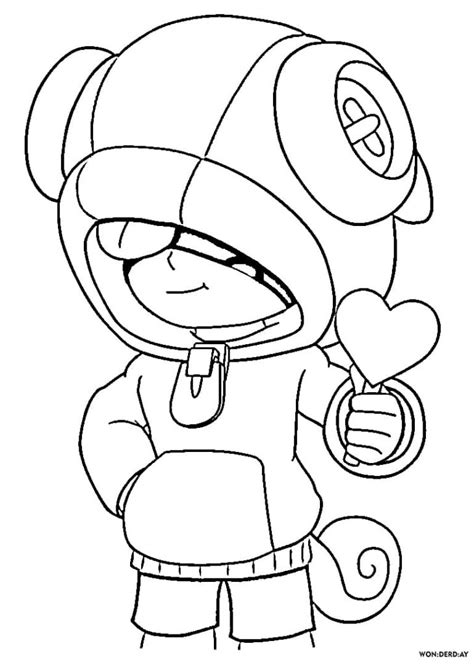 Coloriage Leon Brawl Stars Dessin Imprimer Wonder Day