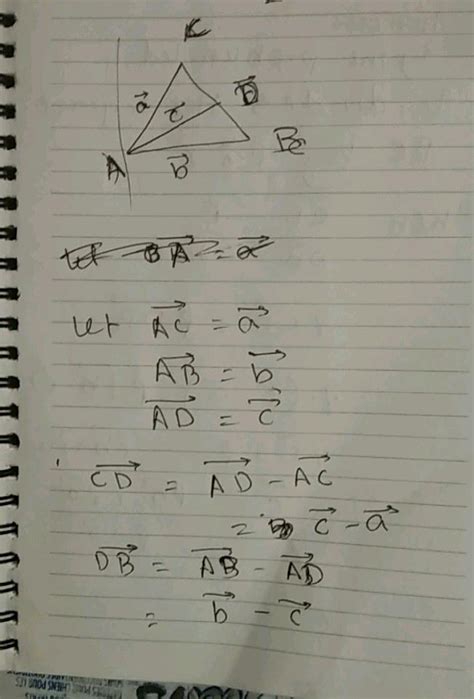 if a b c are position vectors of vertices a b c of Δ abc if r is position vector of a