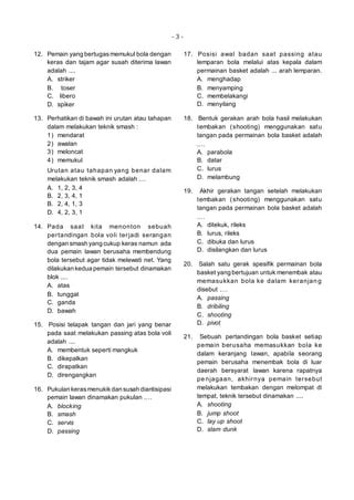 Soal Pts Pjok Kelas 8 PDF