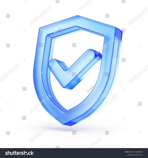 Shield Protect Security Concept Bue Shield Stock Illustration