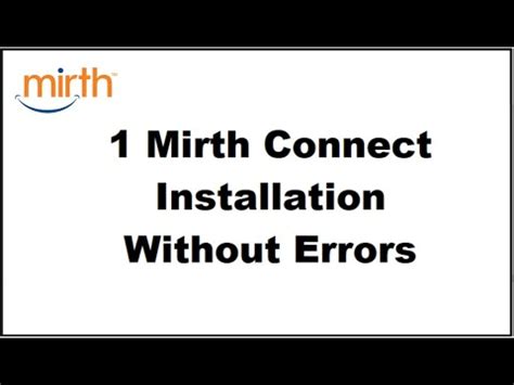 1 Mirth Connect Installation Without Errors Tutorials Unsupported
