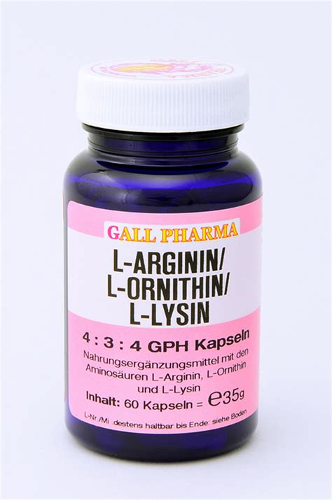 L Arginin L Ornithin L Lysin 4 3 4 GPH Kapseln HECHT Pharma GmbH