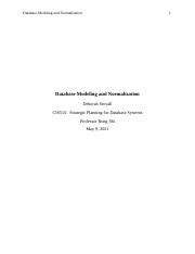 Cis Week Database Modeling And Normalization Final Docx Database