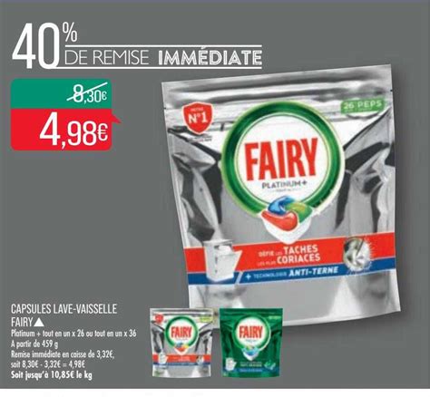 Promo Capsules Lave Vaisselle Fairy Chez Match ICatalogue Fr