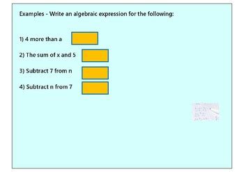 Introduction To Algebra Forming Expressions Maths Gcse Powerpoint