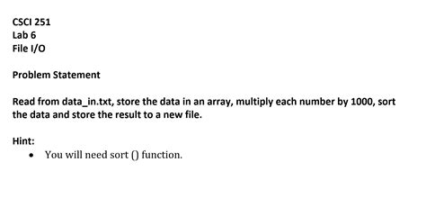 solved csci 251 lab 6 file 1 0 problem statement read from