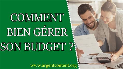 Comment bien gérer son budget du mois gestion de budget YouTube