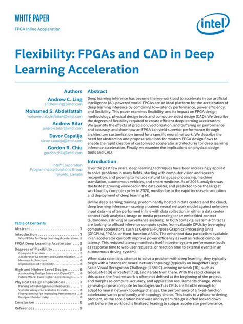 pdf flexibility fpgas and cad in deep learning acceleration · fpga deep learning accelerator