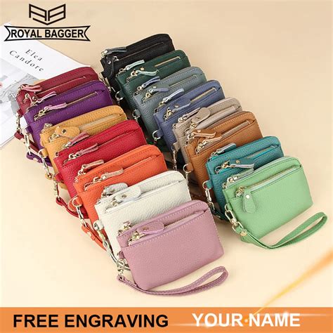Royal Bagger Cartera Corta De Cuero De Vaca Genuino Para Mujer Bolso De