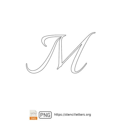 Fancy Letter M Stencil Printable