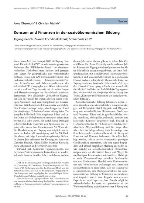 Pdf Konsum Und Finanzen In Der Sozio Konomischen Bildung