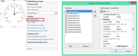 design time winforms radialgauge control telerik ui for winforms